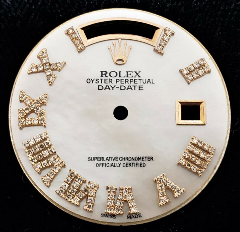 Rolex Men Presidential Pave Roman Diamond Dial Oyster Pearl Day Date ...