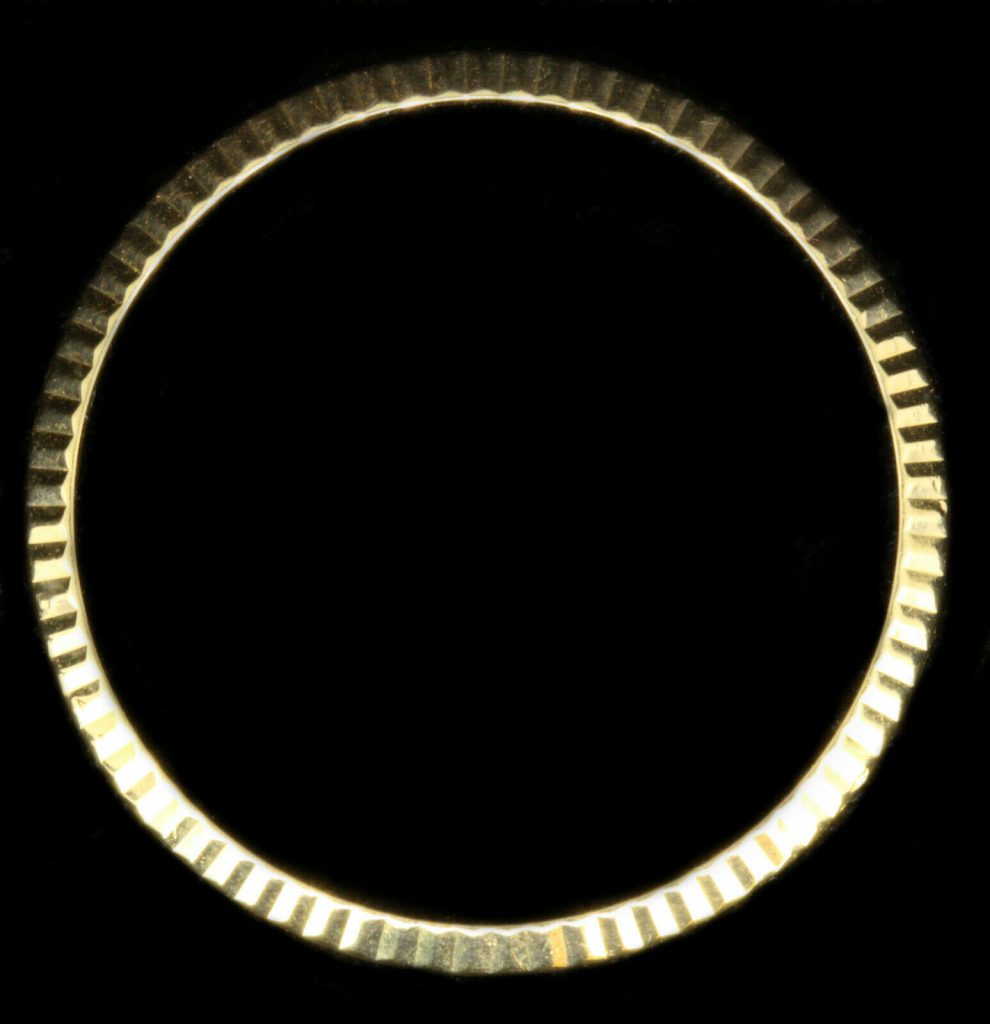 Rolex Mens 14K Solid Yellow Gold Fluted Bezel Only | Timemeter